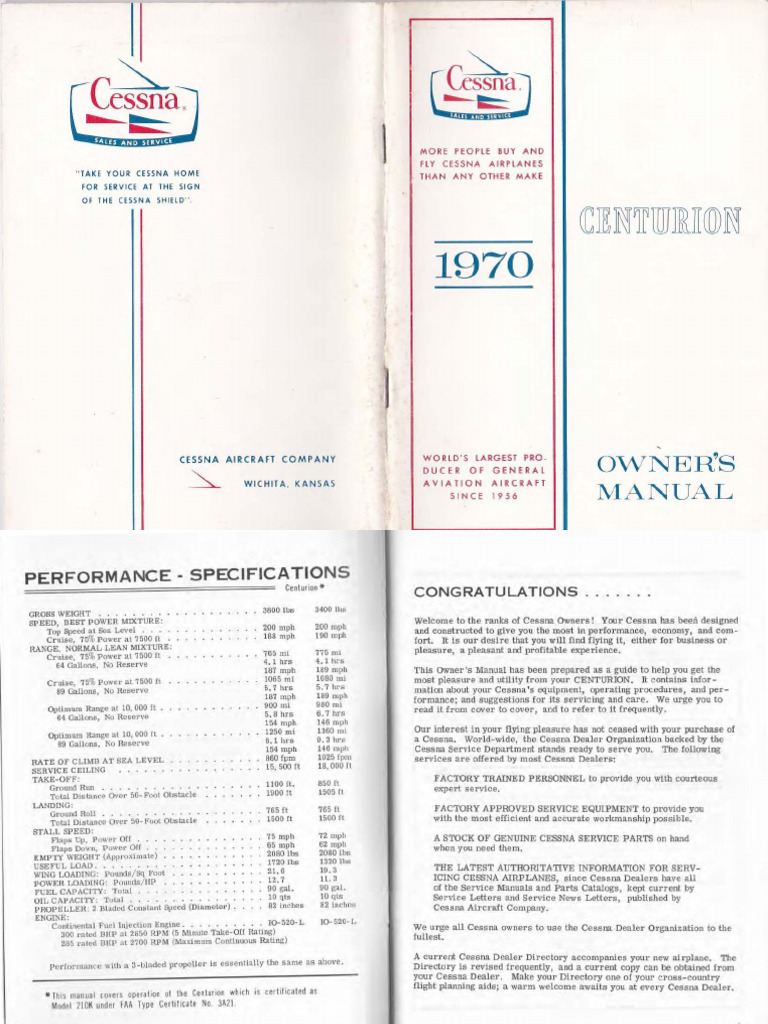 C210K Handbook PDF | PDF | Takeoff | Flap (Aeronautics)