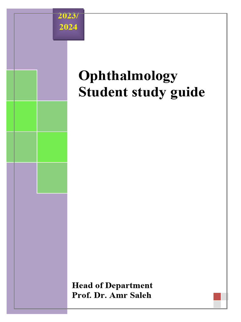 Ophthalmology Student Guide Book 23-24 Copy-1 | PDF | Facial Features ...