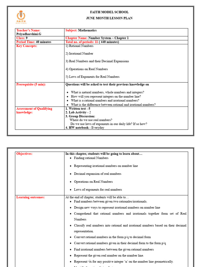 Chapter 1 Number System | PDF | Numbers | Rational Number