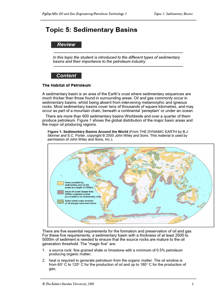 Topic 5 - Sedimentary Basins | PDF | Sedimentary Basin | Rift