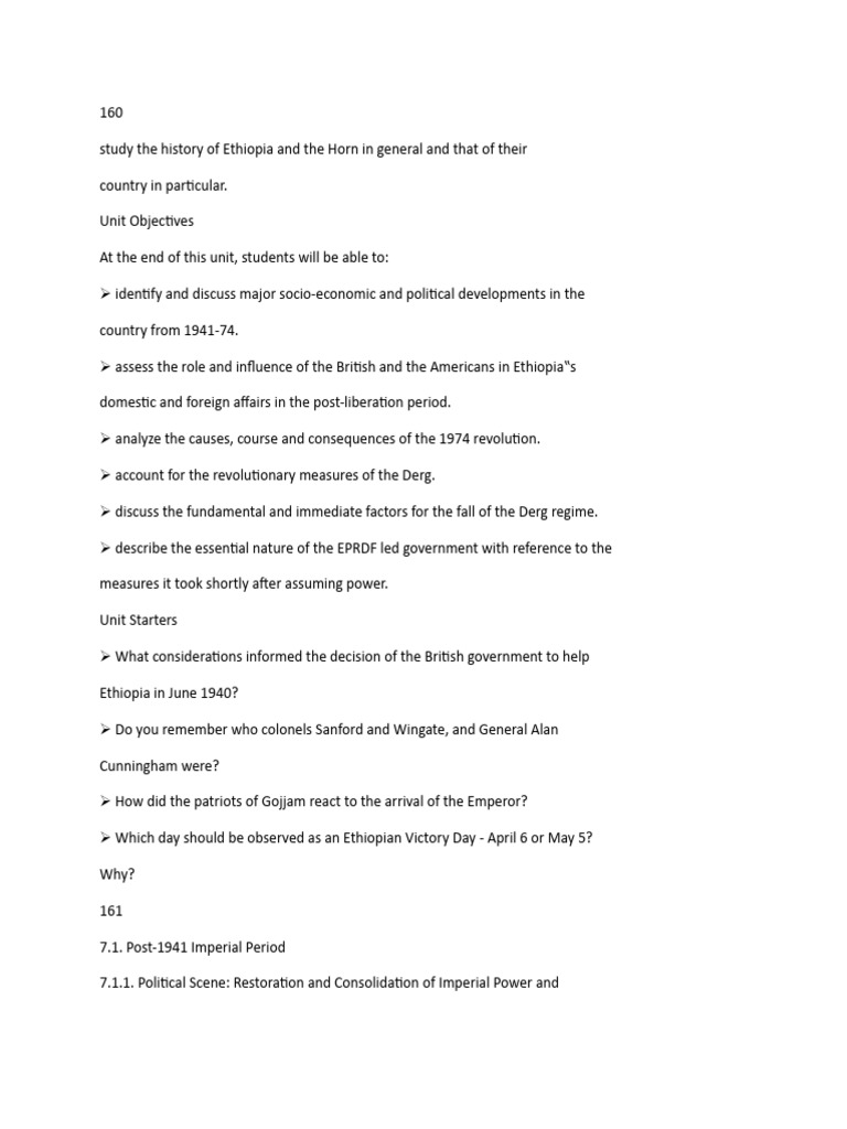 Chapter 7 History (1) | PDF | Eritrea | Ethiopia