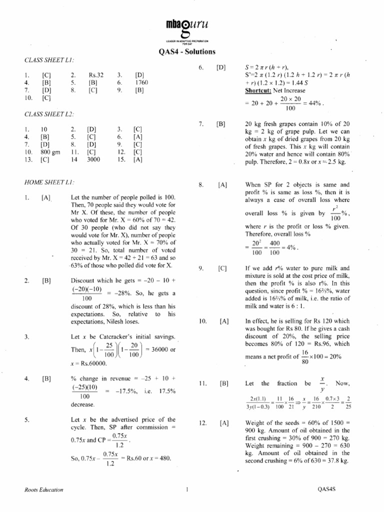 Arthmetic Questions Solutions | PDF