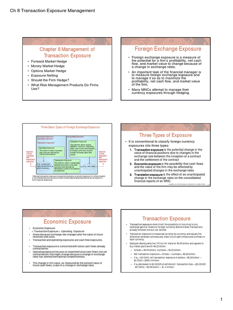 Ch08 Transaction Exposure Management | PDF | Hedge (Finance) | Foreign ...
