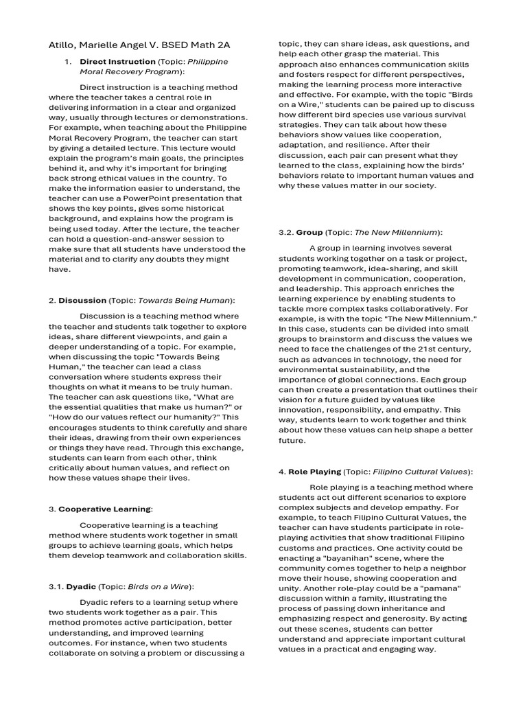 required documents | PDF | Teaching Method | Learning