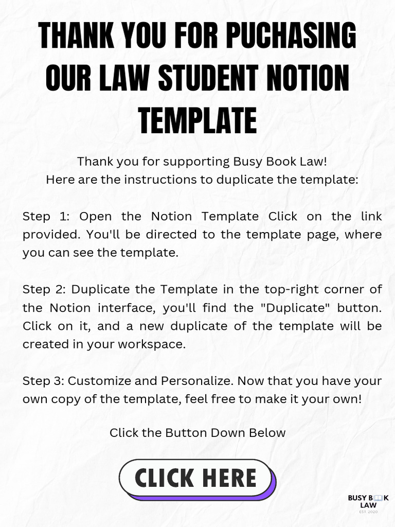 Notion Law Student Template | PDF