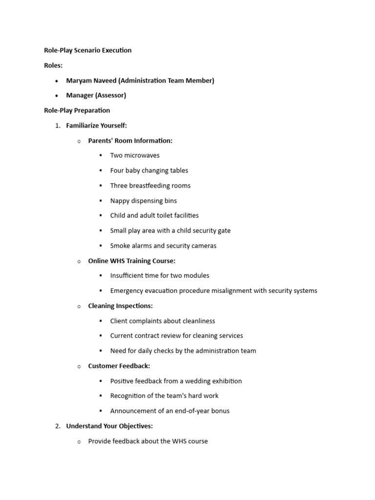 Task 3 Role Play | PDF