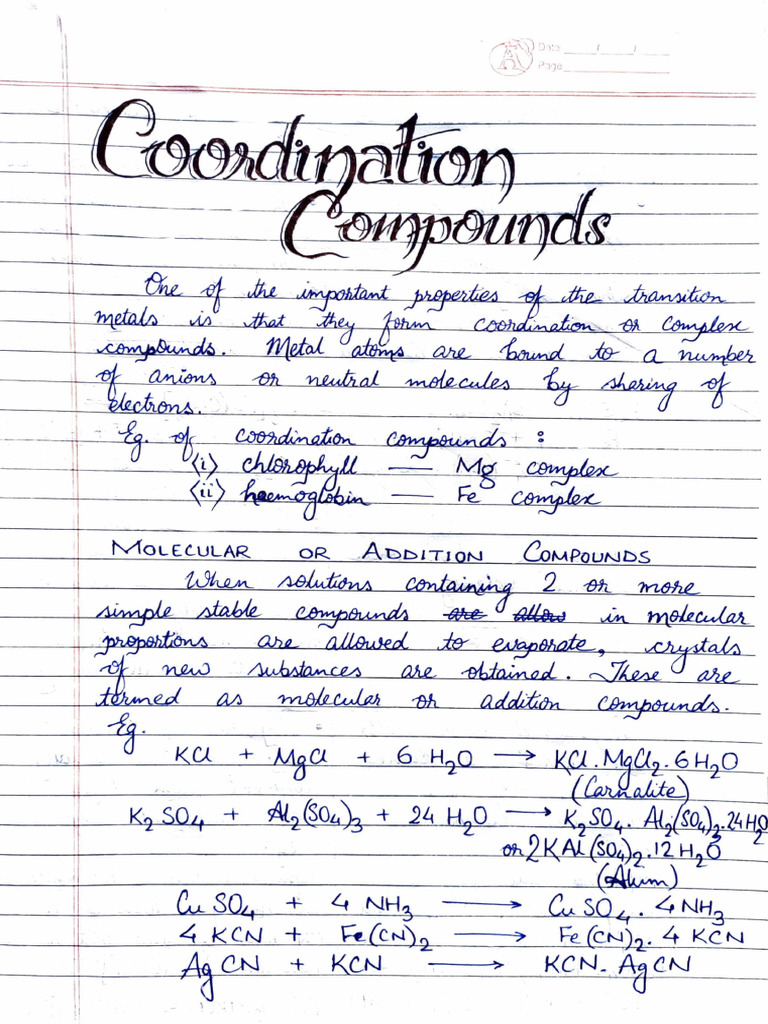 Coordination Compounds 01 — Introduction | Download Free PDF | Coordination Complex | Ligand