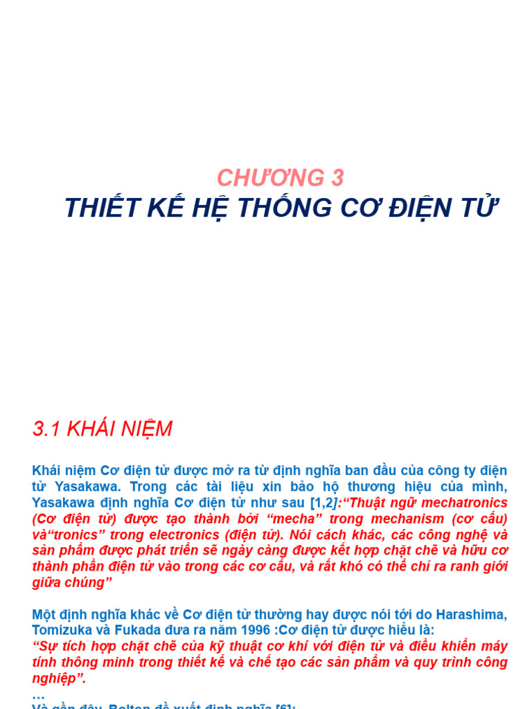 Chuong 3 Thiet Ke He Thong Co Dien Tu | PDF