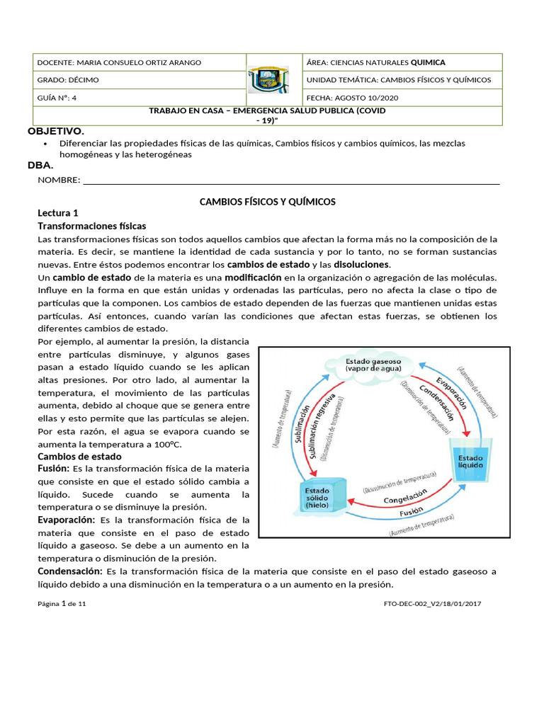 Guia Propiedades de La Materia | PDF | Elementos químicos | Mezcla