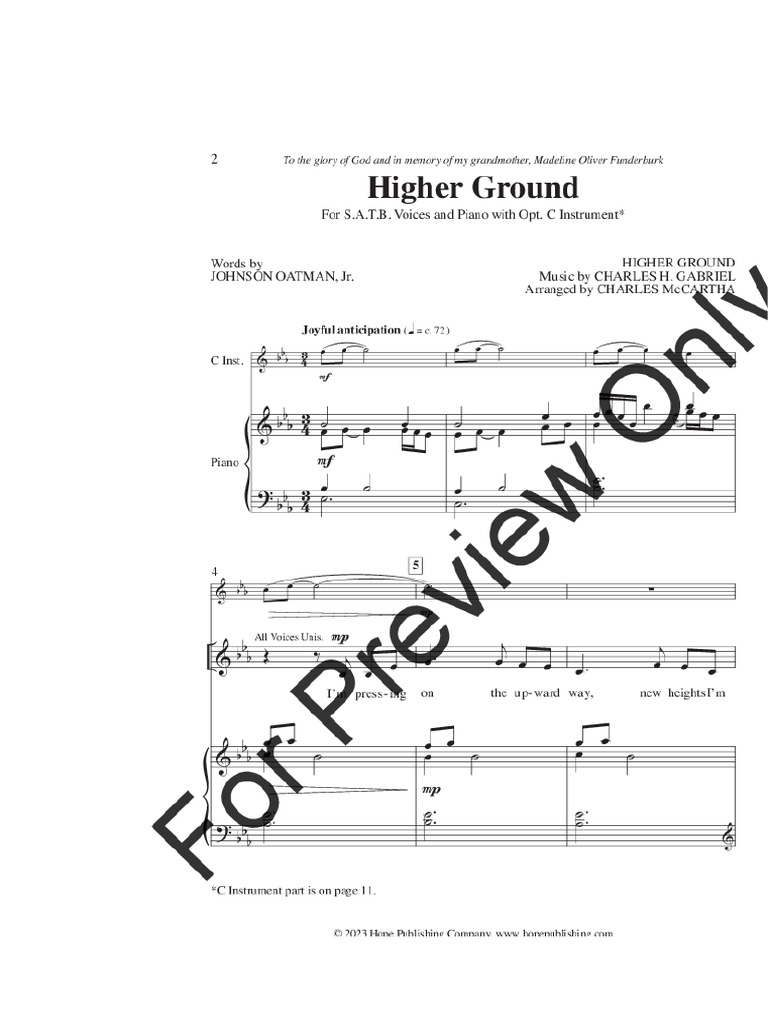 higher ground choir | PDF