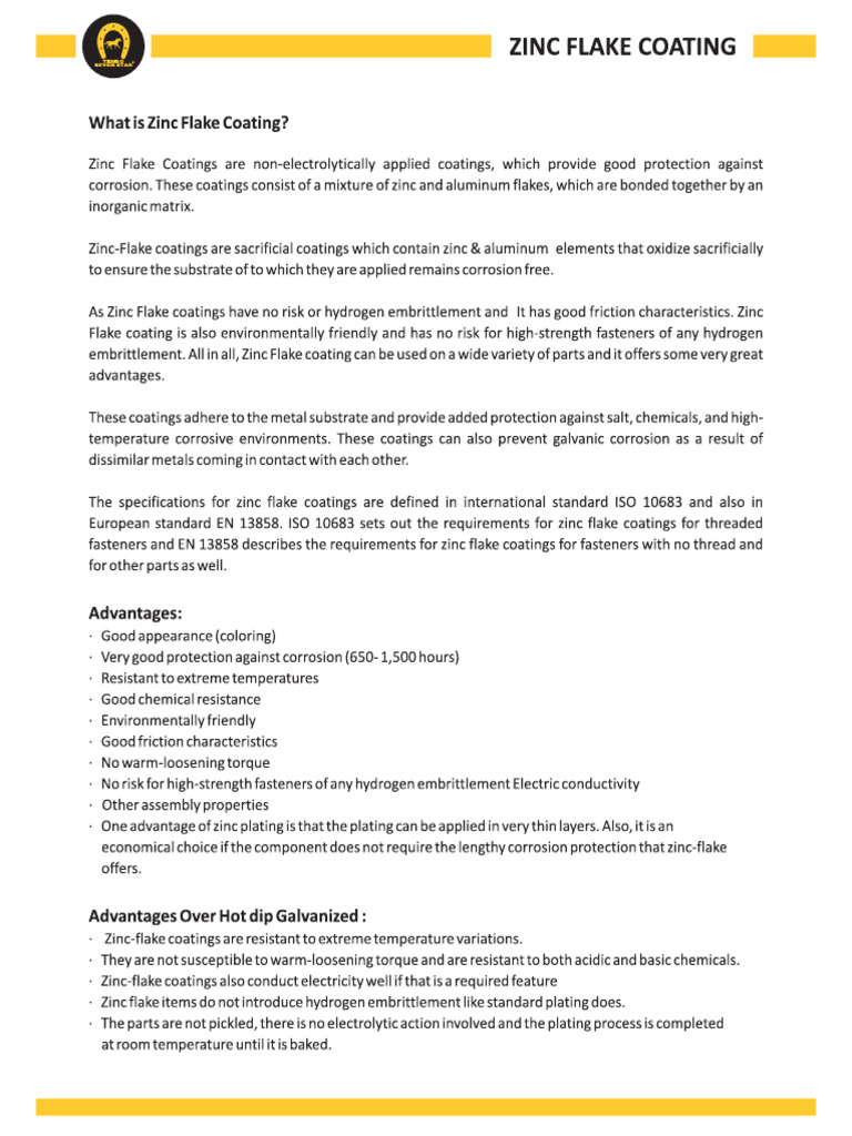 Zinc Flake Coatings | PDF