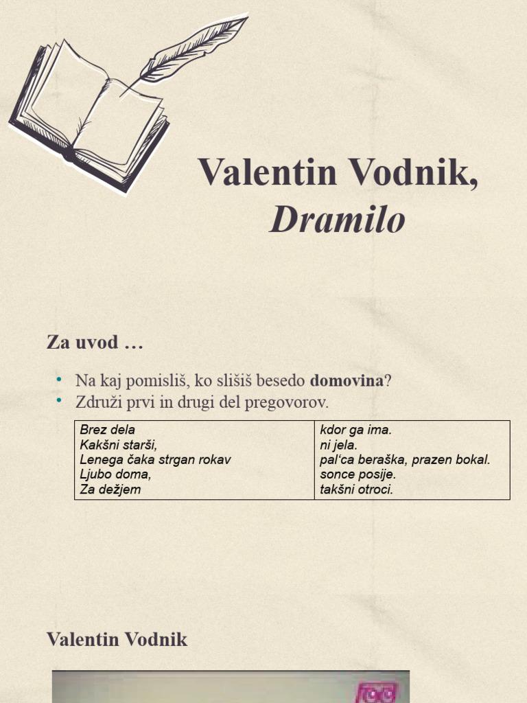 V. Vodnik, Dramilo | PDF