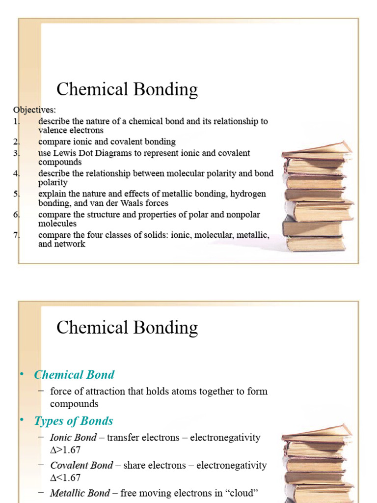 Chemical Bond | PDF | Chemical Bond | Covalent Bond