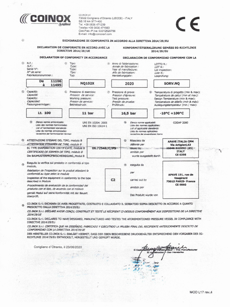 Certificado para Enviar - 000026 | PDF