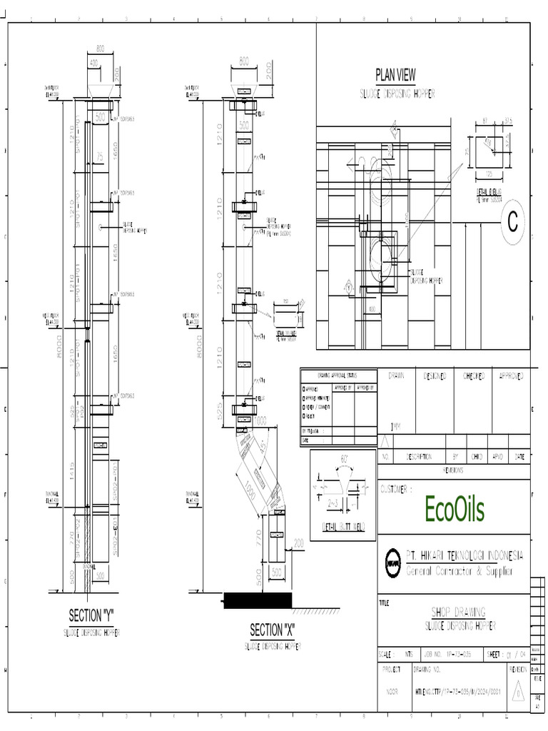 Shop Drawing - Sludge Dispposing Hopper | PDF