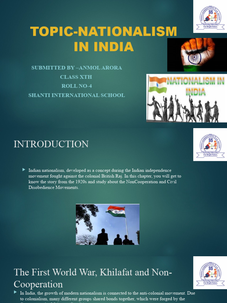 Nationalism in India PPT Anmol Arora | PDF | Mahatma Gandhi | Indian Independence Movement