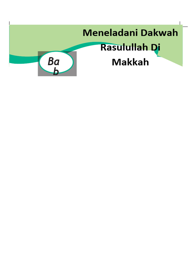Bab 5 Sejarah Islam Perjuangan Dakwah Rasulullah Di Makkah | PDF