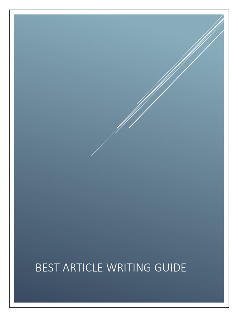 Article Writing Guide | PDF | Artificial Intelligence | Intelligence (AI) & Semantics