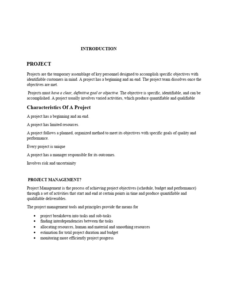 HND Project Management Notes | PDF | Feasibility Study | Project Management
