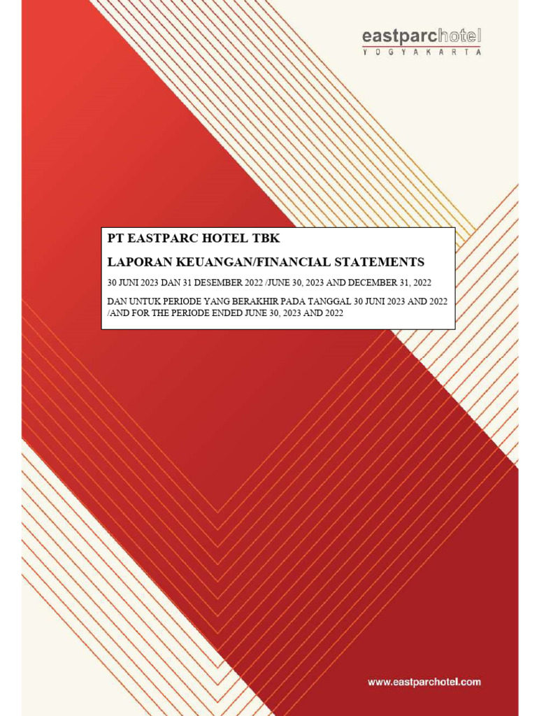 Final PT Eastparc Hotel TBK 30 Juni 2023 | PDF