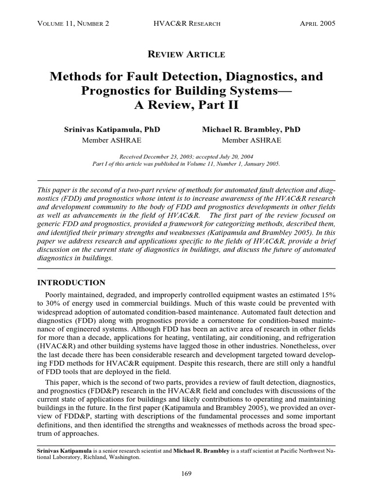 Method for Fault Detection | PDF | Air Conditioning | Heat Exchanger