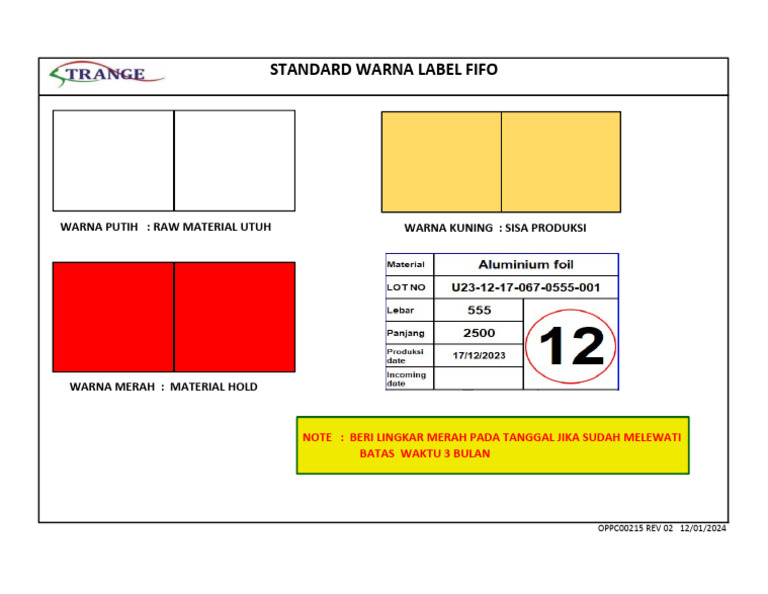 Label Warna Fifo | PDF