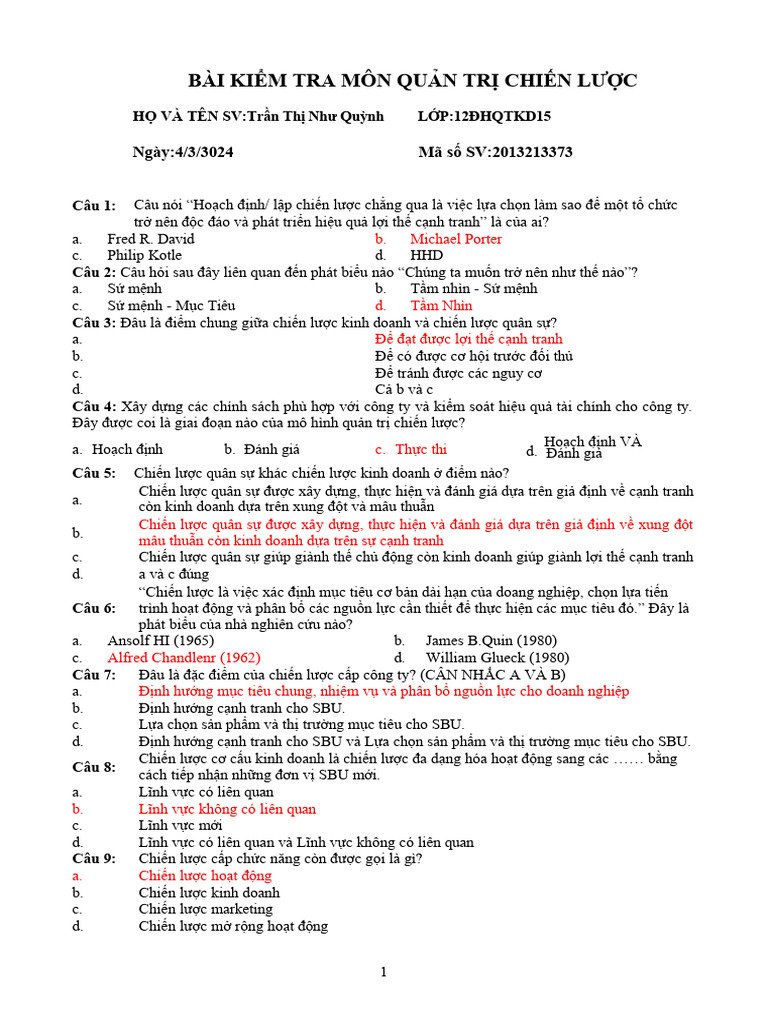 Bai Kiem Tra Mon QTCL T3-2023 | PDF