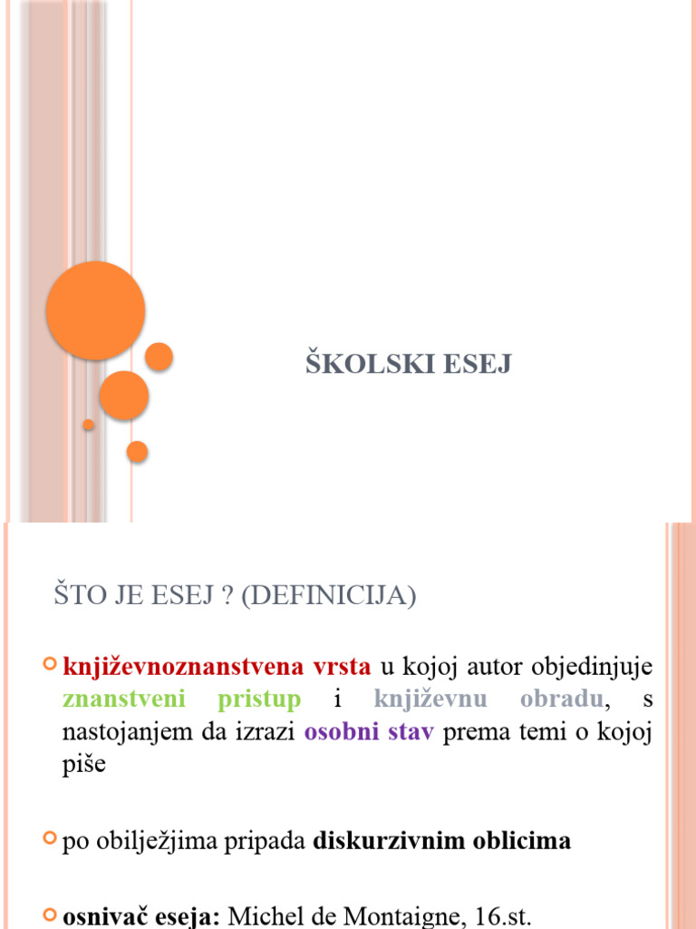 Školski Esej | PDF