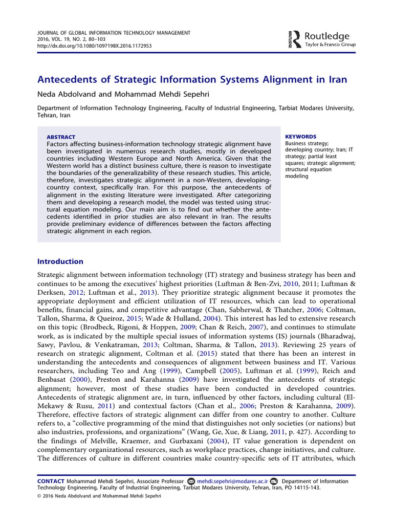 Antecedents_of_Strategic_Infor | PDF | Bric | Strategic Management