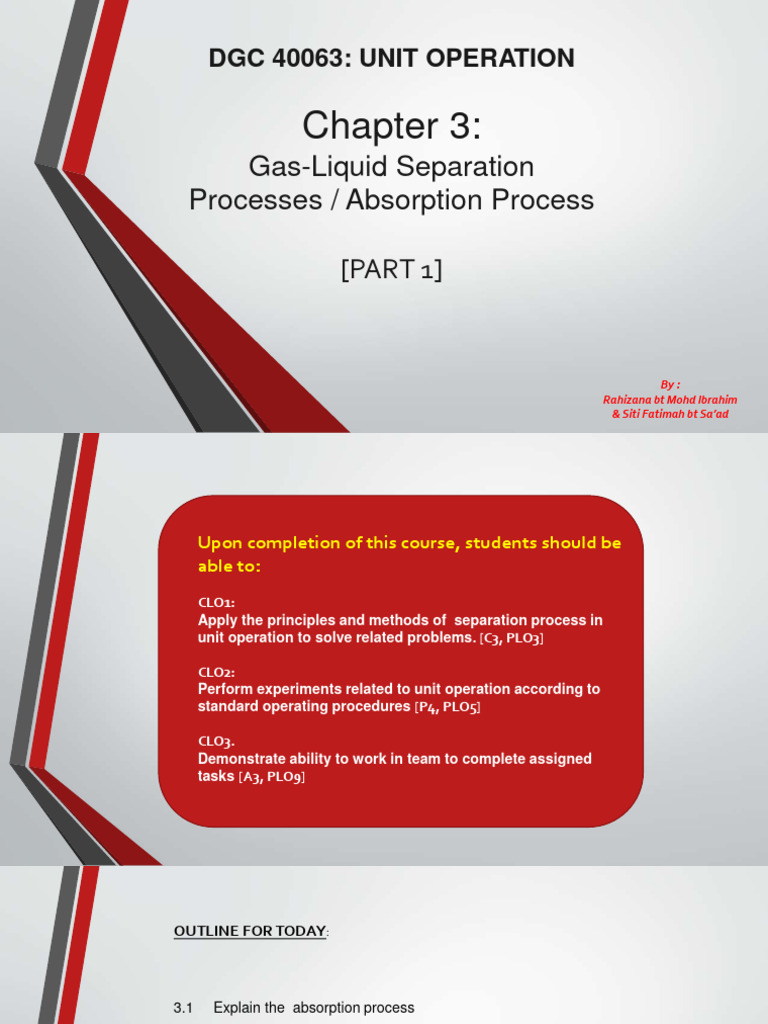 Chapter 3 Gas Liquid Separation Process (Part 1) | PDF | Liquids | Gases