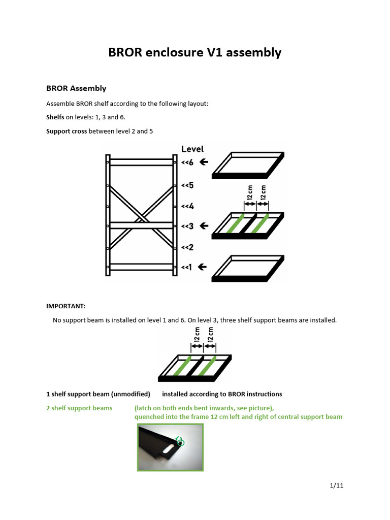 BROR Enclosure V1 Assembly Instructions (v2) | PDF | Door | Screw