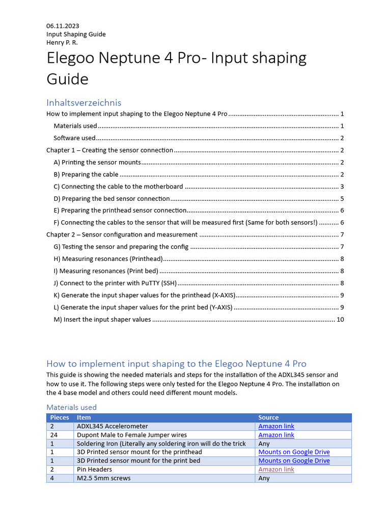 Elegoo Neptune 4 Pro - Input Shaping Guide | PDF | Computing