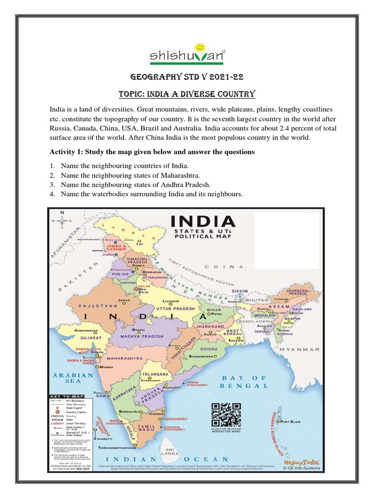 Geo Booklet India A Diverse City | PDF | Monsoon | Forests