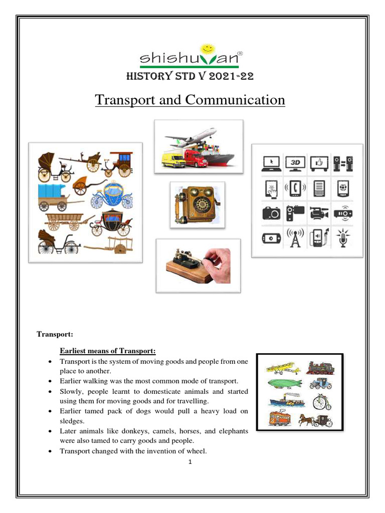 History Booklet Term 2 On Transport and Communication | PDF | Telephone ...