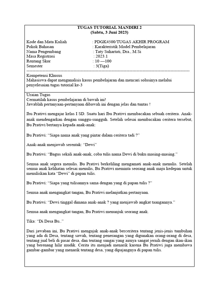 TTM 3 Universitas Terbuka | PDF