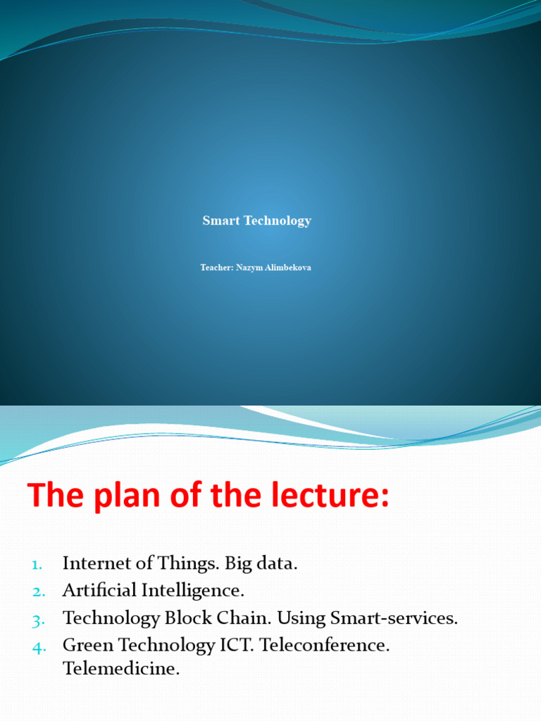 Smart Tech Iot Ai Blockchain Green Tech Pdf Internet Of Things