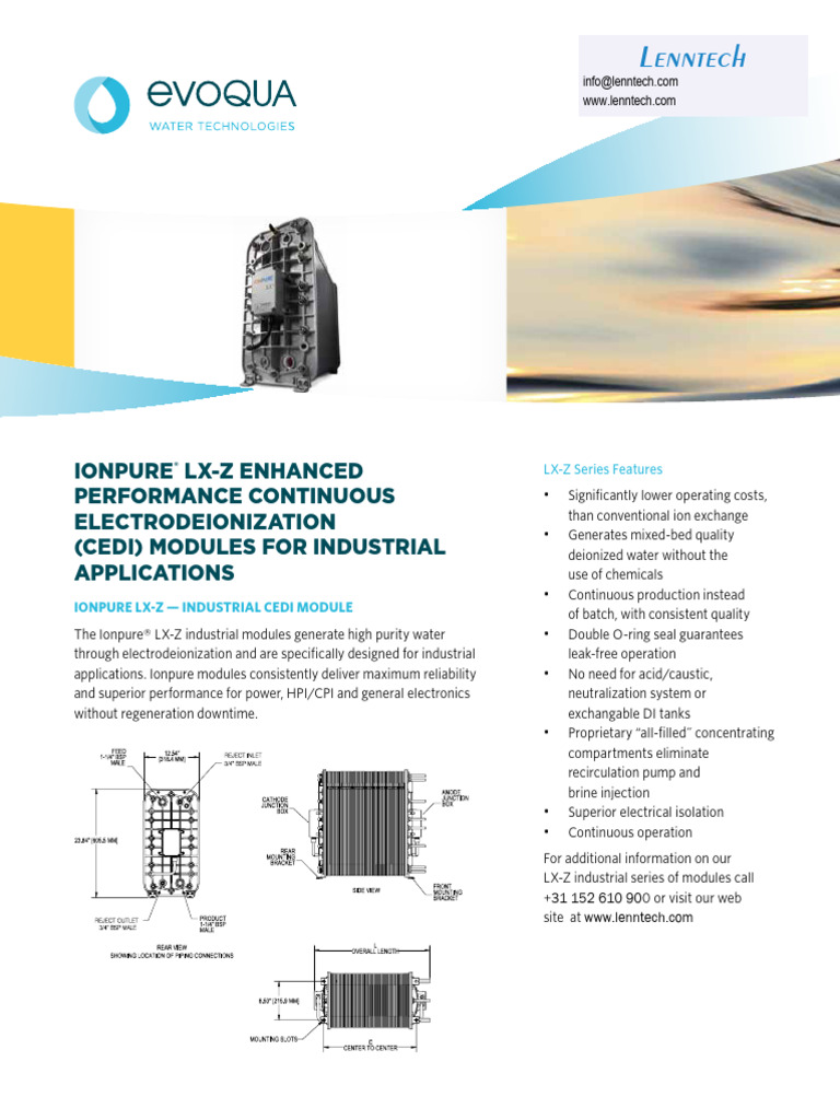IonPure LX Z L | PDF | Applied And Interdisciplinary Physics | Materials