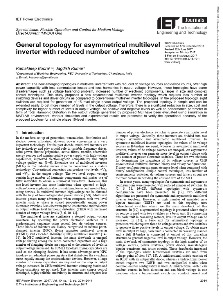 General topology for asymmetrical multilevel inverter | PDF | Power ... General topology for asymmetrical multilevel inverter | PDF | Power ...