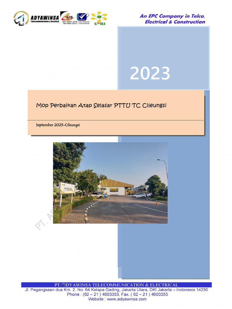 MOP SOW - Perbaikan Atap Selasar | PDF | Sains & Matematika | Teknologi ...