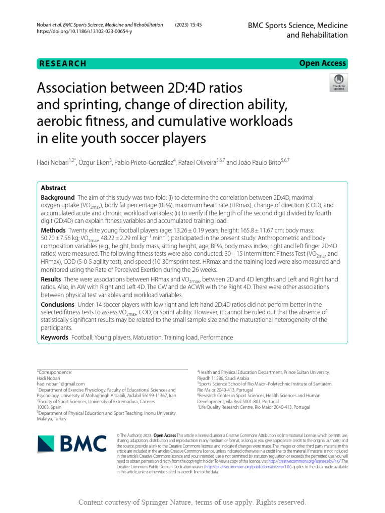 Nobari Et Al. 2023 | PDF | Heart Rate | Dependent And Independent Variables