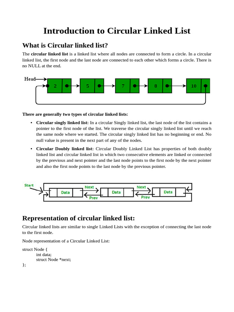 CircularLinkedList | Download Free PDF | Pointer (Computer Programming) | Computer Programming