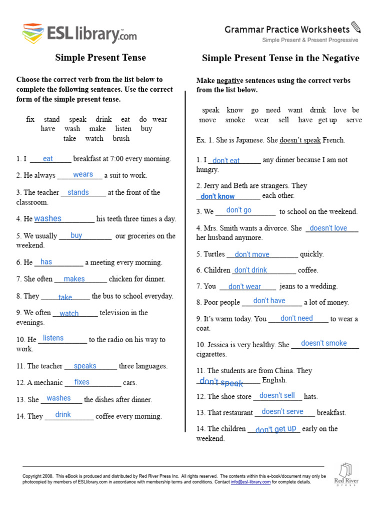2_Simple-Present_Ingles | PDF | Language Mechanics | Grammar