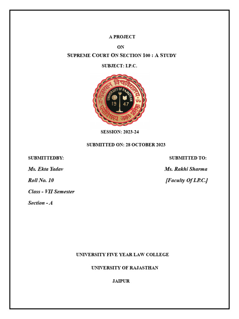 Ipc Project by Eky Sem 7-A | PDF | Assault | Burden Of Proof (Law)