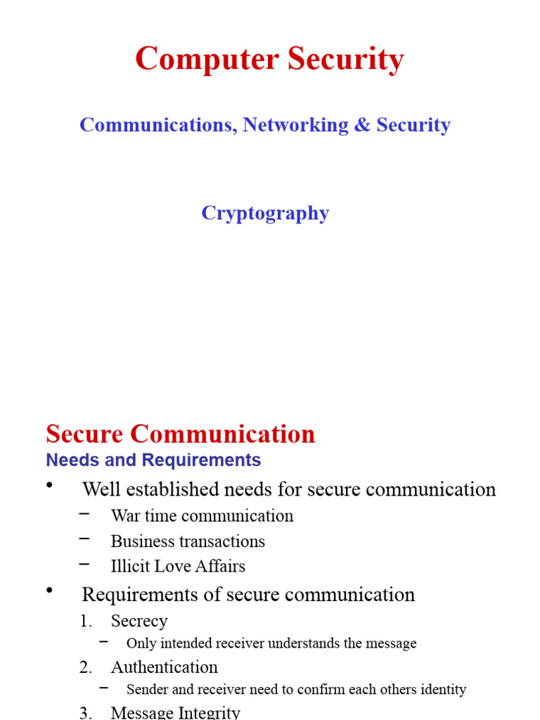 7 Cryptography | Download Free PDF | Encryption | Cryptography