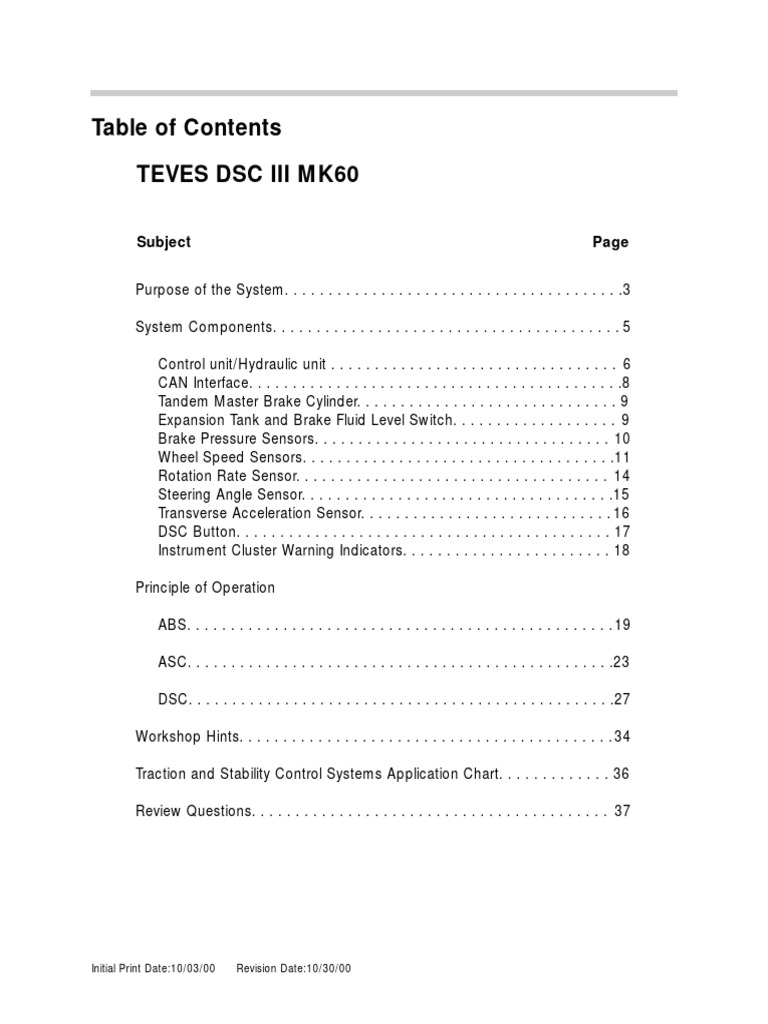 Teves MK60 | PDF | Anti Lock Braking System | Brake