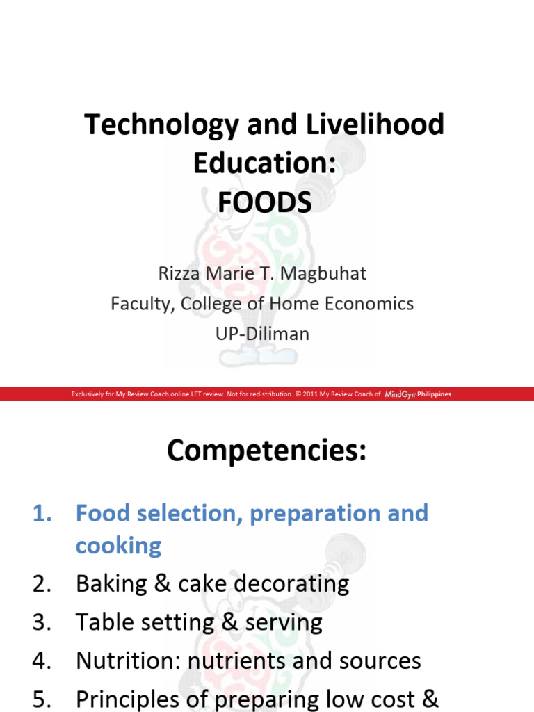 TLE - Food Selection Preparation and Cooking 13 | PDF | Drink | Sugar
