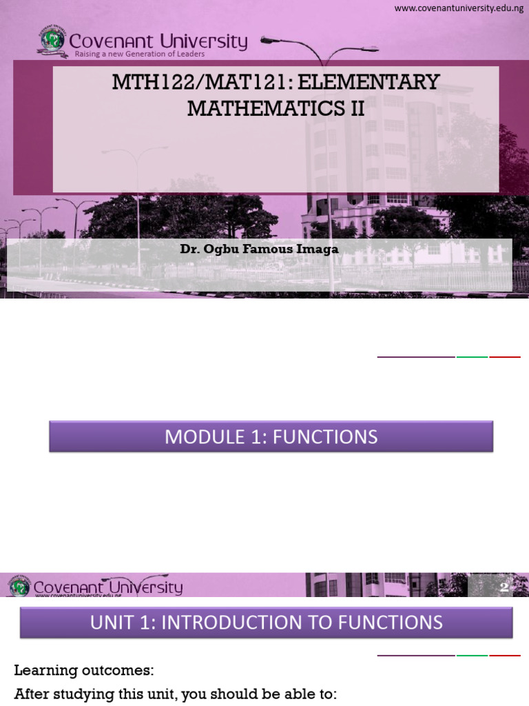 Mat 121-Functions | PDF | Function (Mathematics) | Mathematical Logic