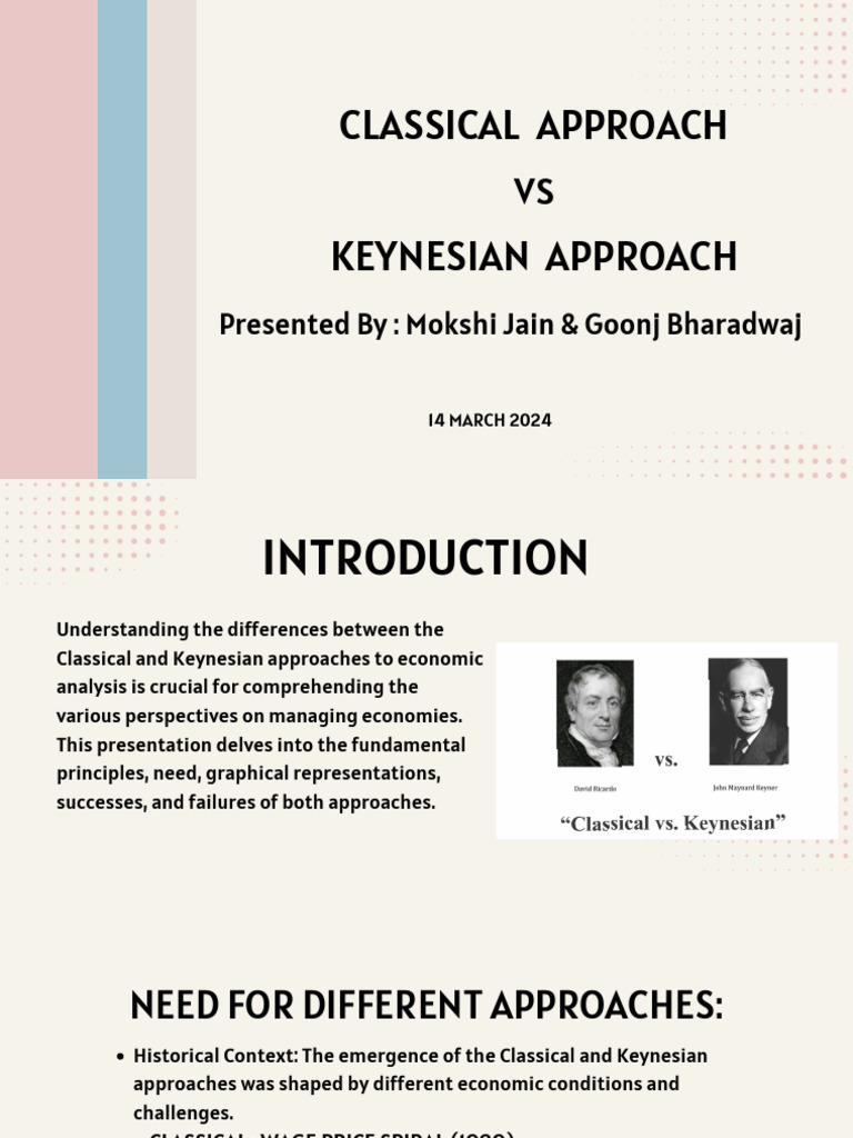Classical Approach VS Keynesian Approach | PDF | Keynesian Economics ...