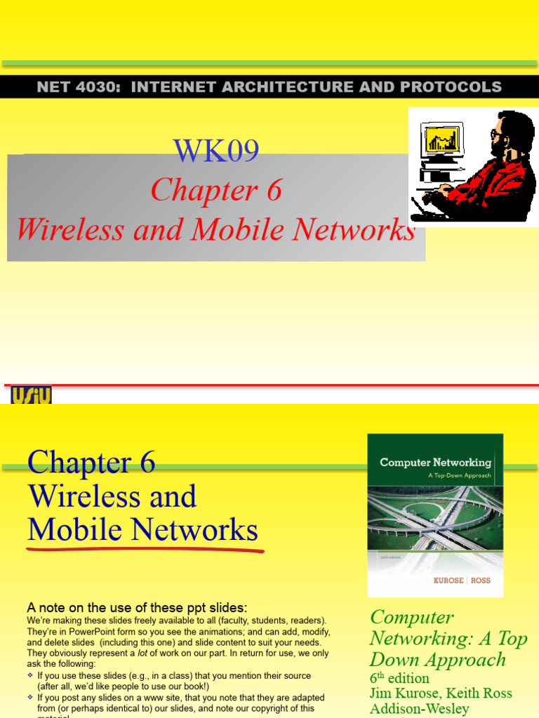 WeeK09-Wireless and Mobile Networking | PDF | Computer Network | Cellular Network