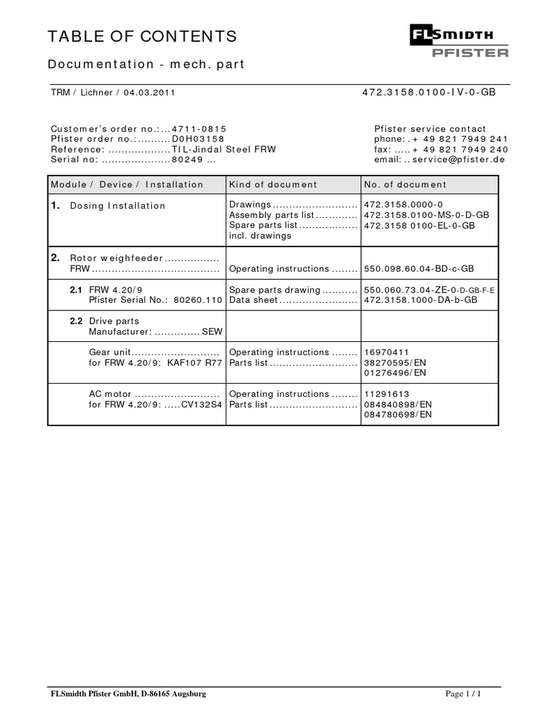 Roto Feeder Manual | PDF | Manufactured Goods